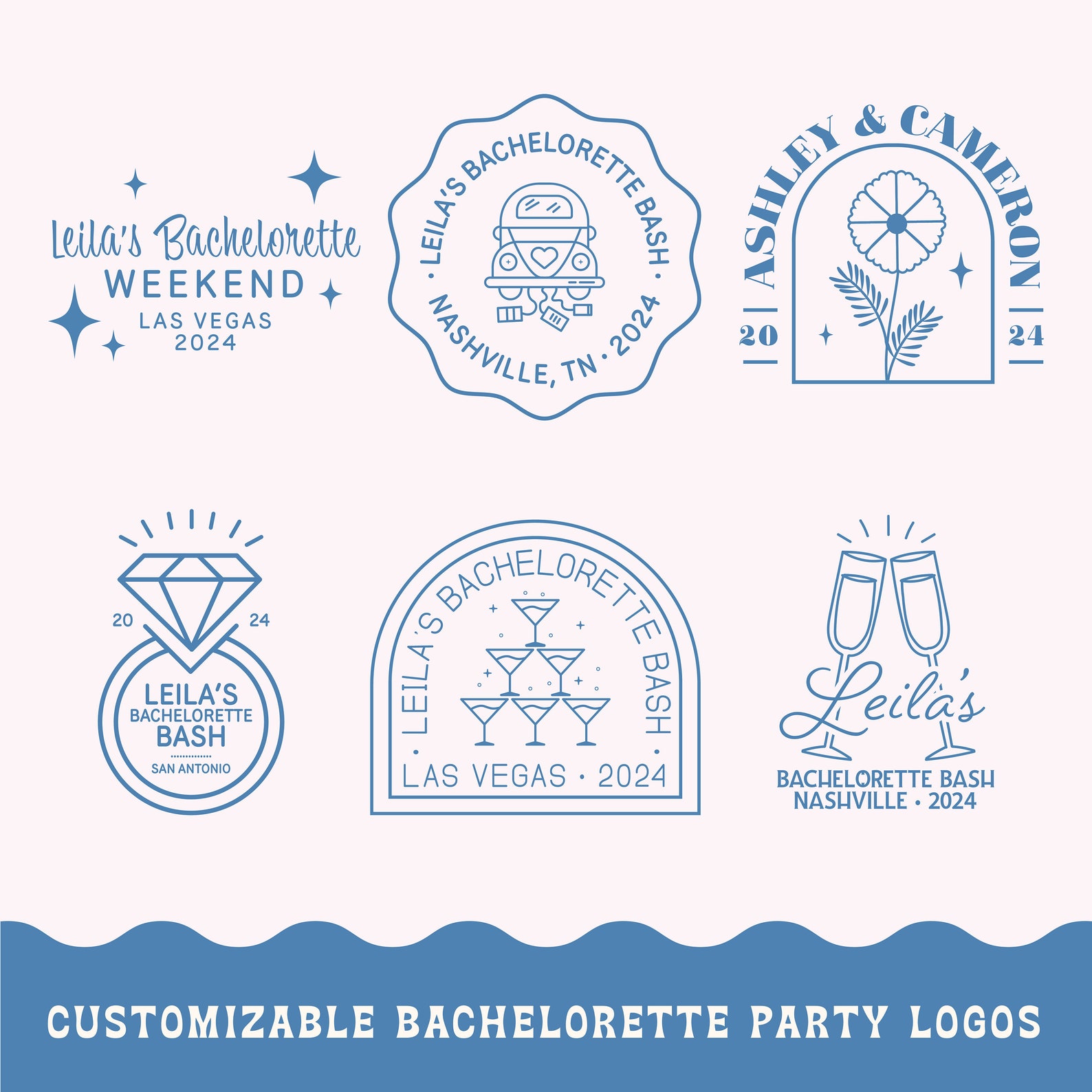 Custom Wedding Logo, Bridal Logos, SVG Designs, Bachelorette Logo, Personal, Customizable ...