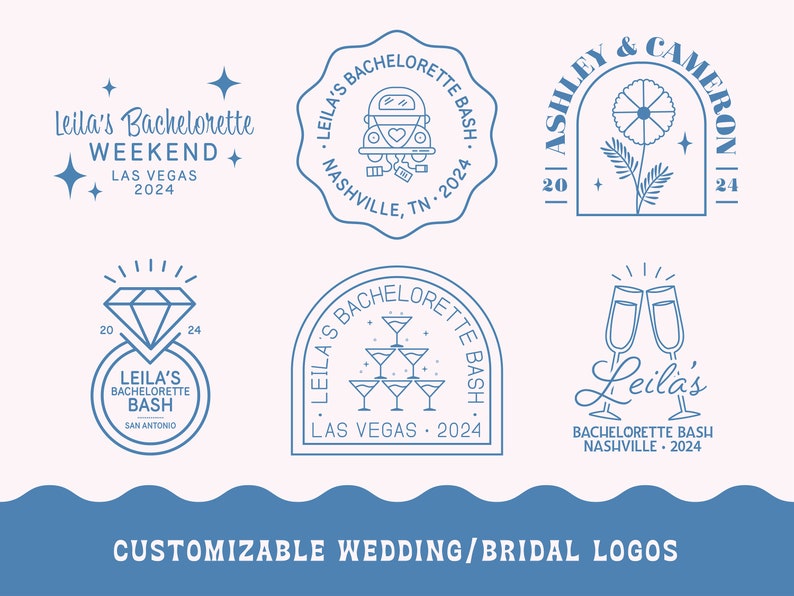 Custom Wedding Logo Bridal Logos SVG Designs Bachelorette - Etsy Canada