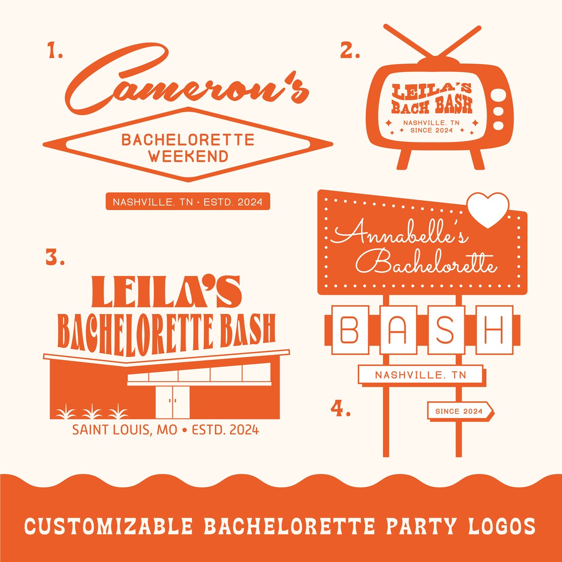 Custom Retro Bachelorette Logo, Bridal Party Logos, SVG Designs, Bach ...