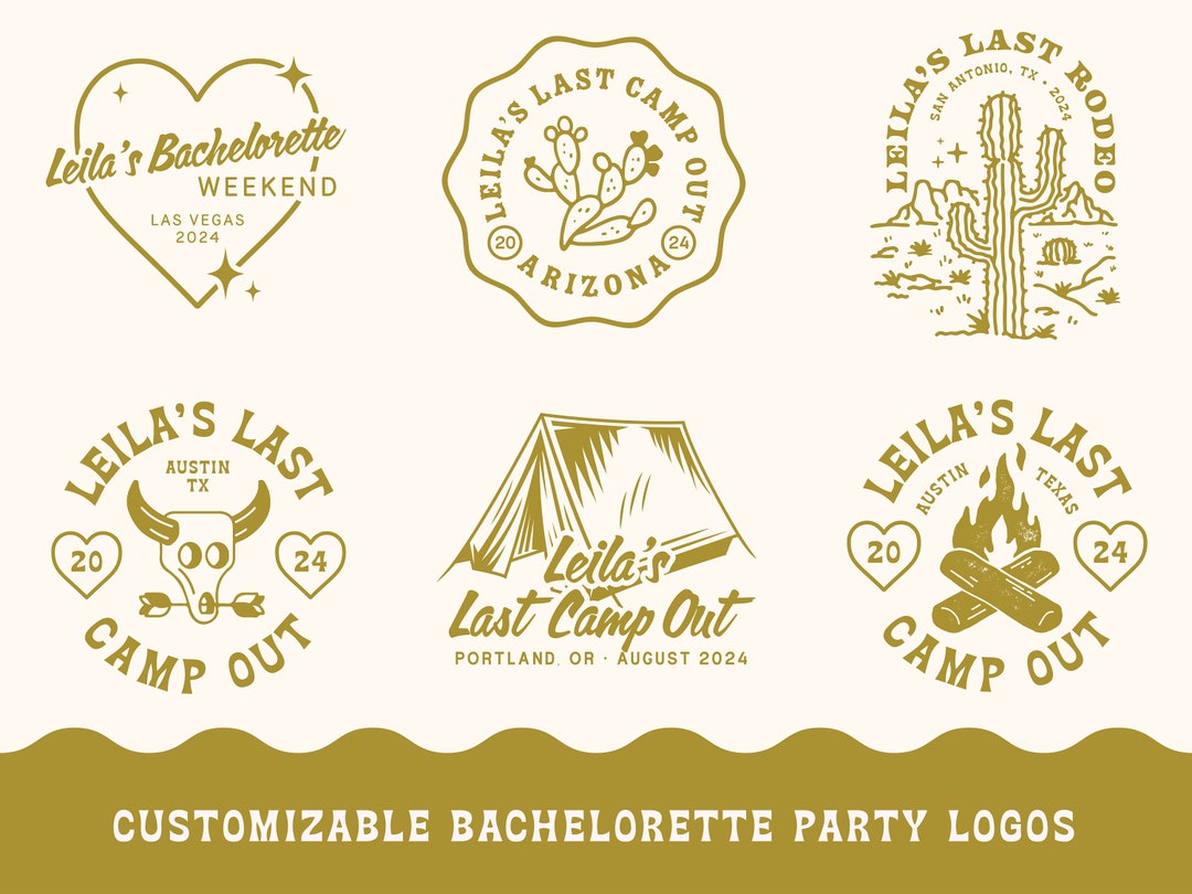 Custom Bachelorette Logo Bridal Party Logos SVG Designs - Etsy