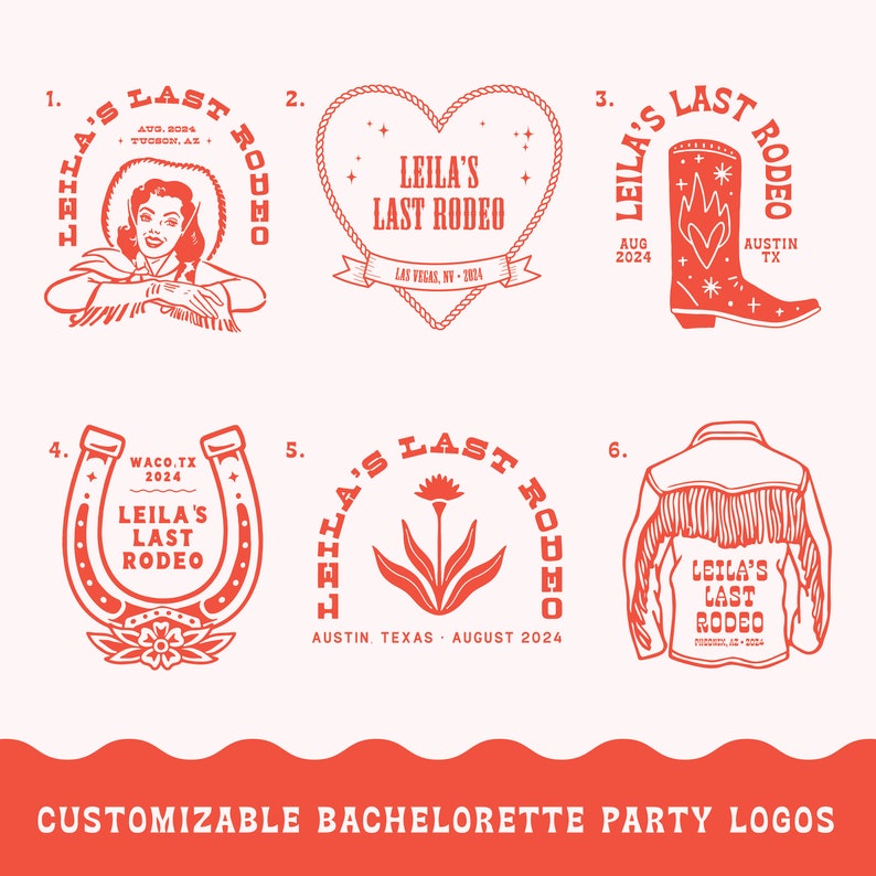 Custom Bachelorette Logo, Bridal Party Logos, SVG Designs, Western ...