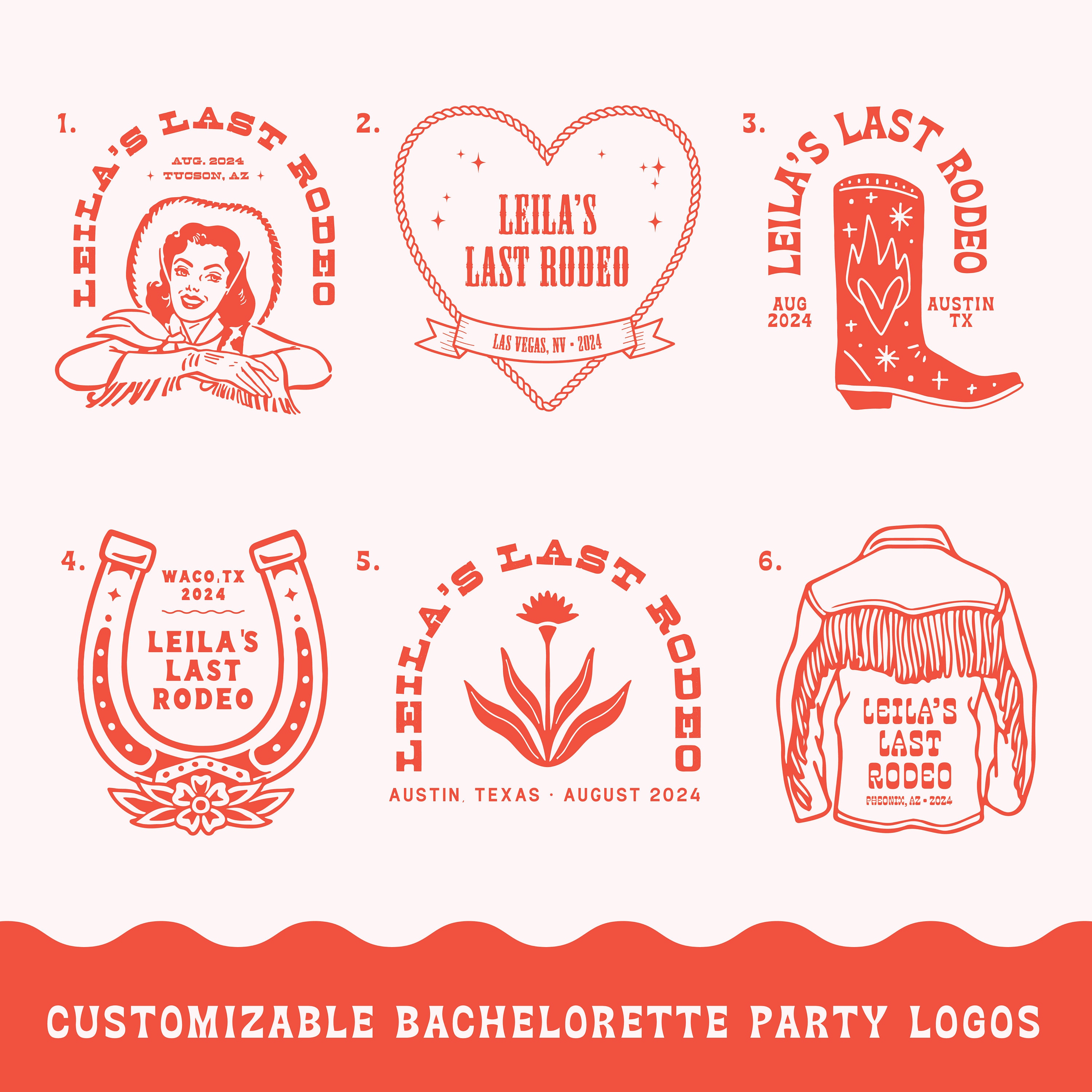 Custom Bachelorette Logo, Bridal Party Logos, SVG Designs, Western ...