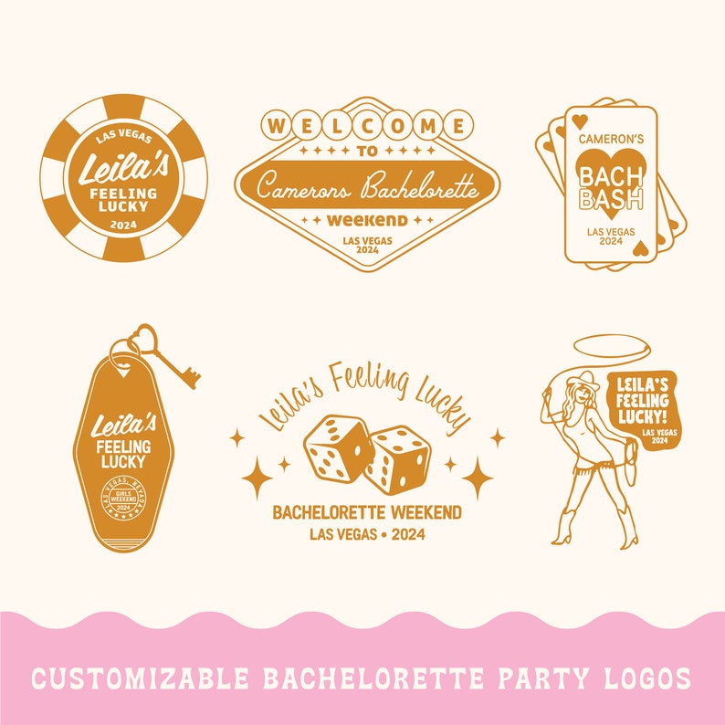 Custom Vegas Bachelorette Logo, Las Vegas Bridal Party Logos, SVG ...