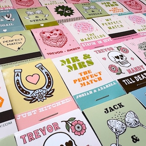 Custom Matchbooks, Wedding Favors, Printed Design, Not a Sticker ...