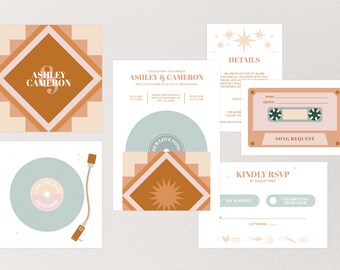 Record Player Wedding Invitation - Etsy