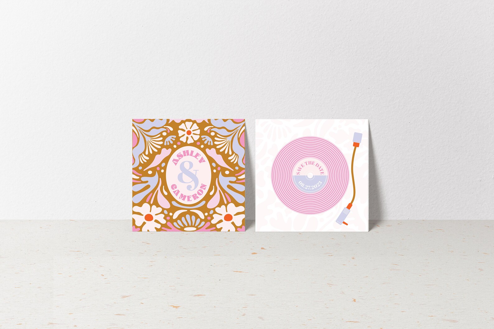 Printable Funky Retro Record Player Wedding Invitation Suite, 70s ...