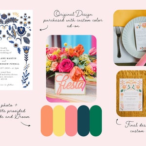 Printable Funky Floral Retro Record Player Wedding Invitation Suite ...