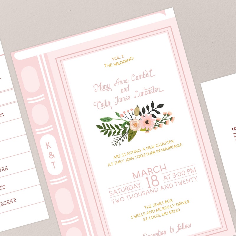 Book Invitation - Etsy