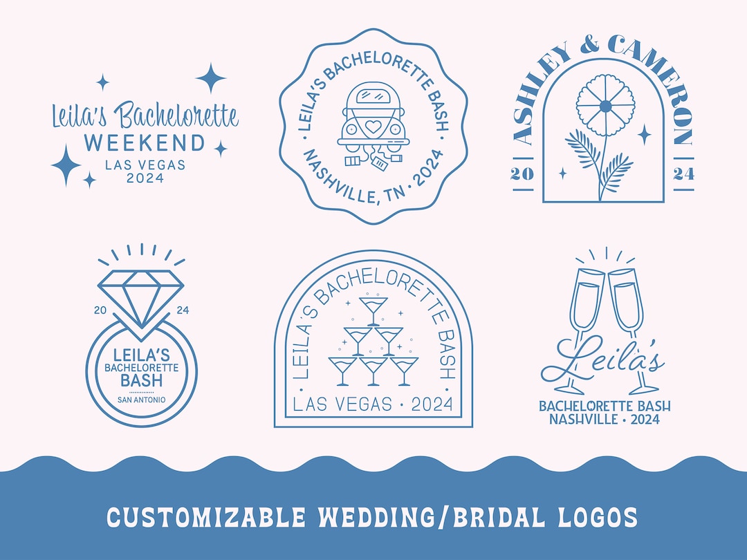 Custom Wedding Logo Bridal Logos SVG Designs Bachelorette - Etsy