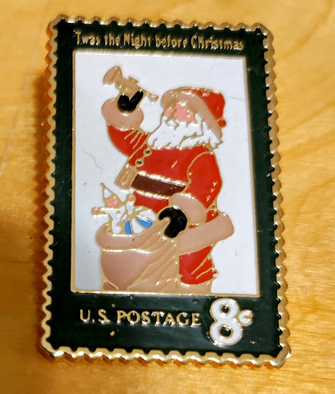 USPS Commemorative Stamp Pin Christmas Santa Claus - Etsy