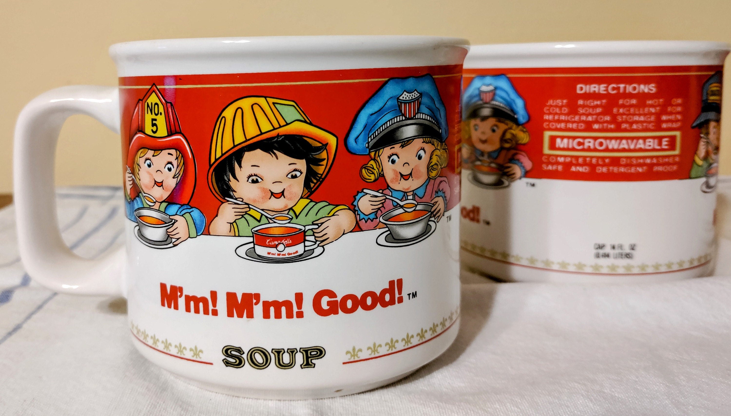 Vintage Campbell Soup Mugs----mmmm, Mmmm, Adorable Like New - Etsy