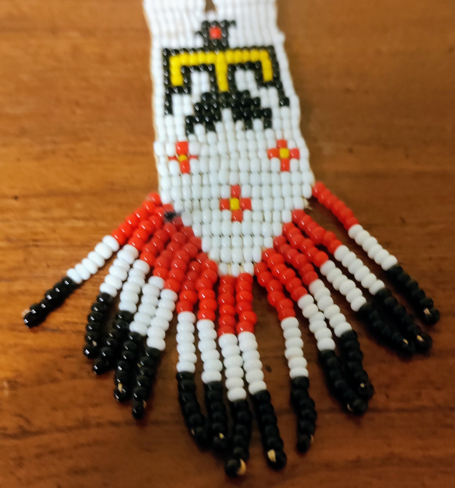 GUY GIFT Native American Custom 24" Thunderbird Beaded Necklace Nearly ...