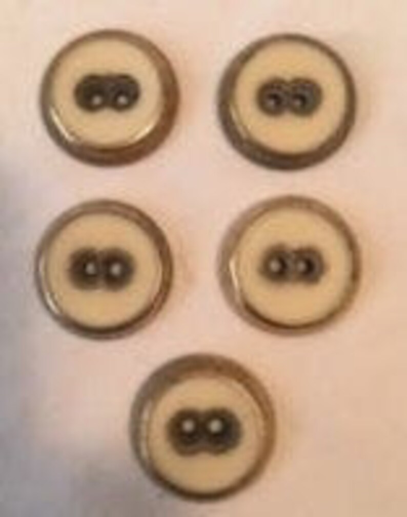 Brass Buttons Bakelite Vintage 1950s Set of 5. Approx 1 Inch - Etsy