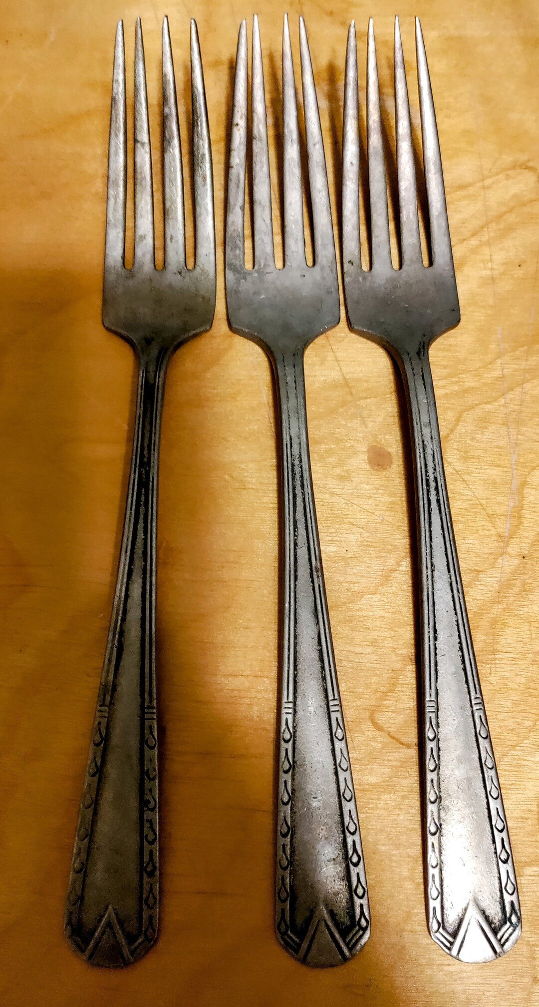 Rare Vintage Dinner Forks by Castle Silverplate Admiral Mission Dinner ...