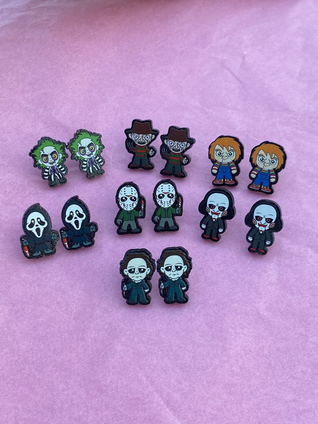 Horror Studs Beetlejuice Ghostface Scream Chucky It Pennywise Derry ...