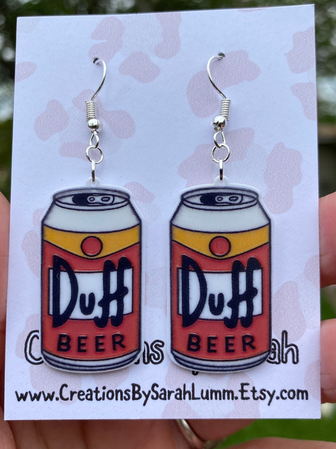 The Simpsons Duff Beer Earring Set Homer Universal - Etsy