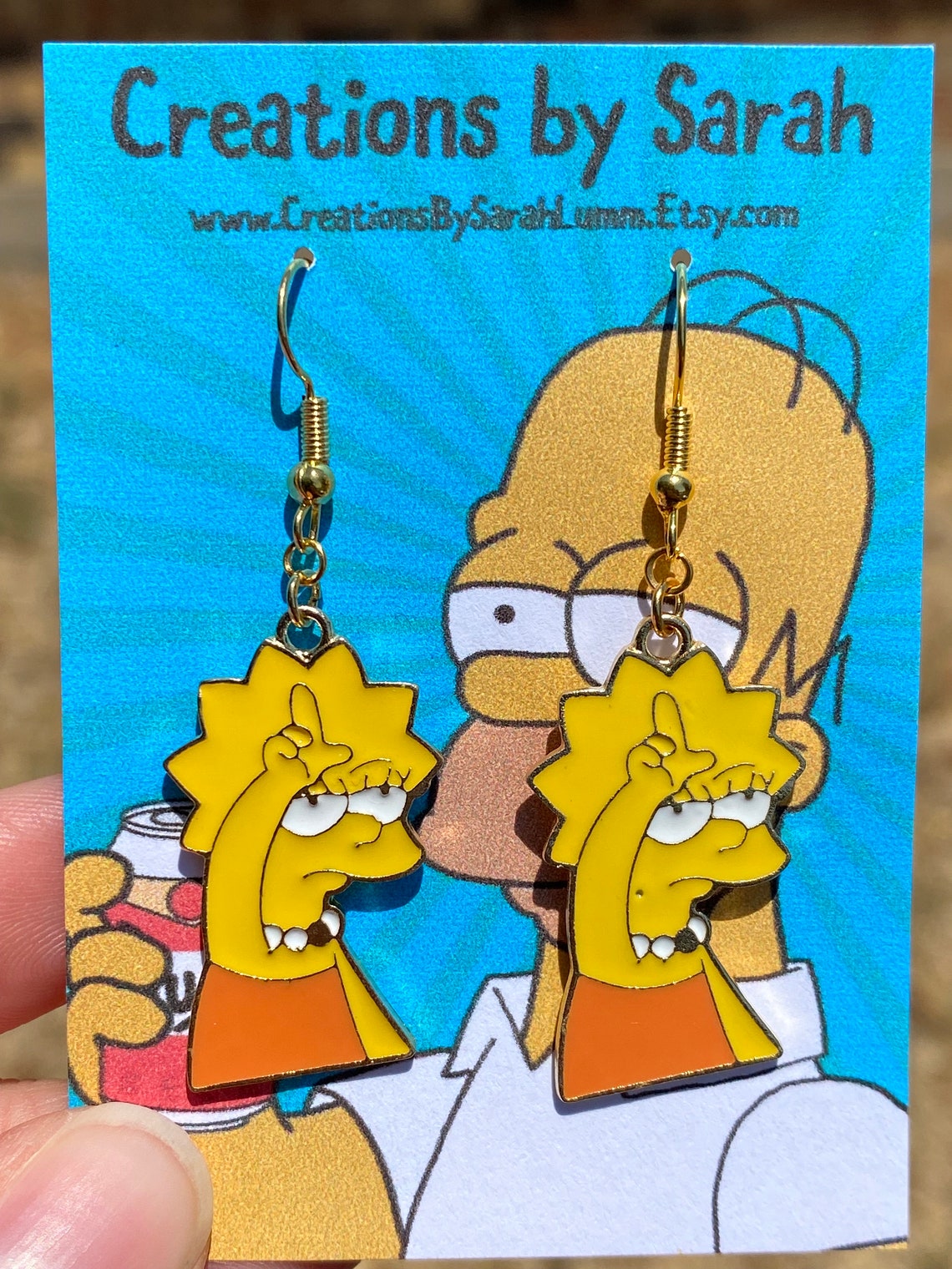 The Simpsons Homer and Lisa Simpson Duff Beer Earring Set - Etsy
