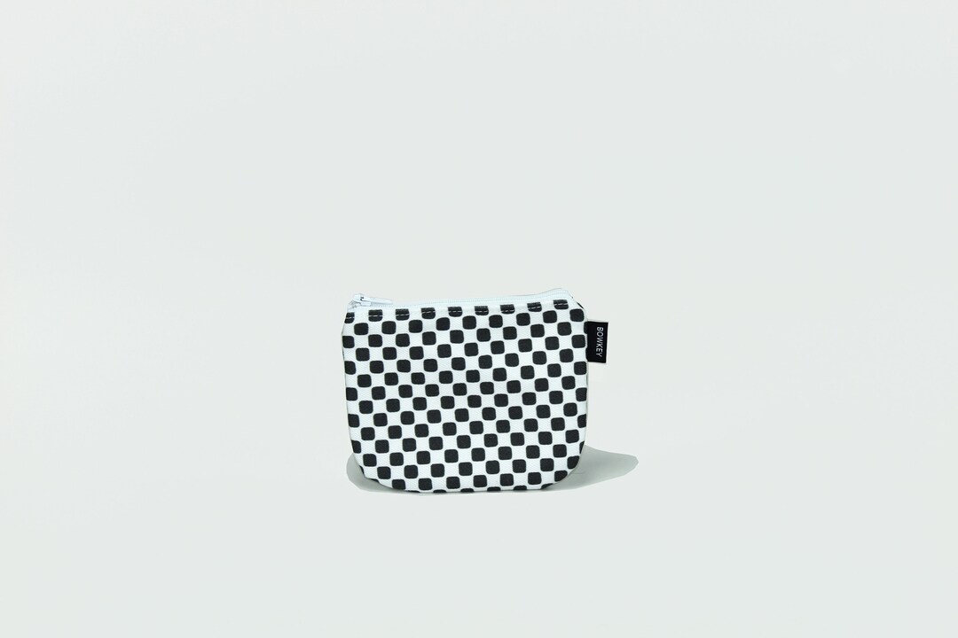Coin Pouch in Modern Checkers Print. Small Zipper Pouch, Change Purse ...