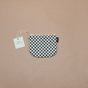 Coin Pouch in Modern Checkers Print. Small Zipper Pouch, Change Purse ...