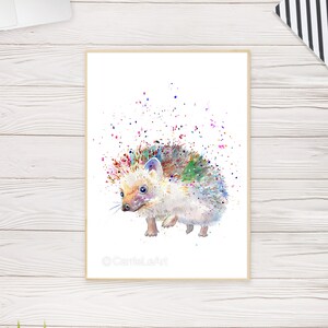 Hedgehog Print, Hedgehog Watercolour, Hedgehog Wall Art, Hedgehog ...