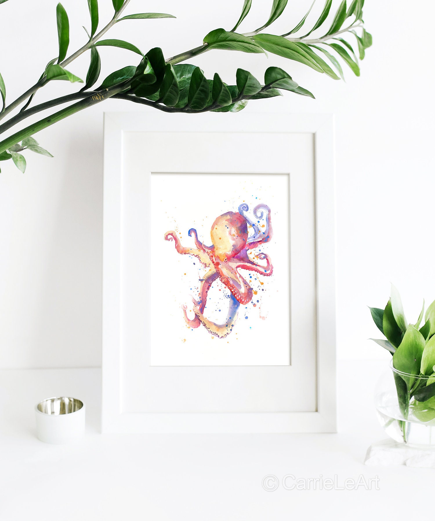 Watercolour Octopus Octopus Watercolor Print Octopus Art - Etsy