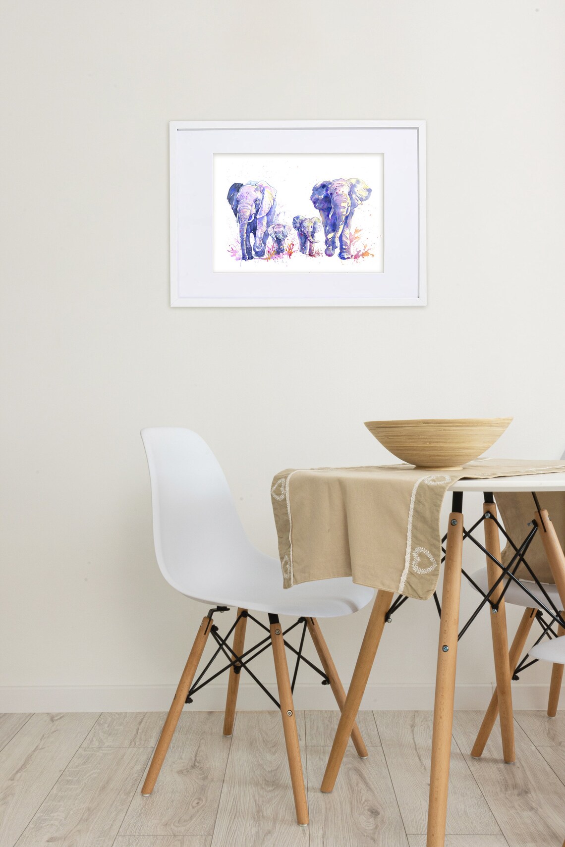 Elephant Family Print Elephant Family Wall Decal Elephant - Etsy UK