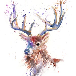Watercolor Set of Wildlife Animal Prints Set of 3, Wildlife Wall Art ...