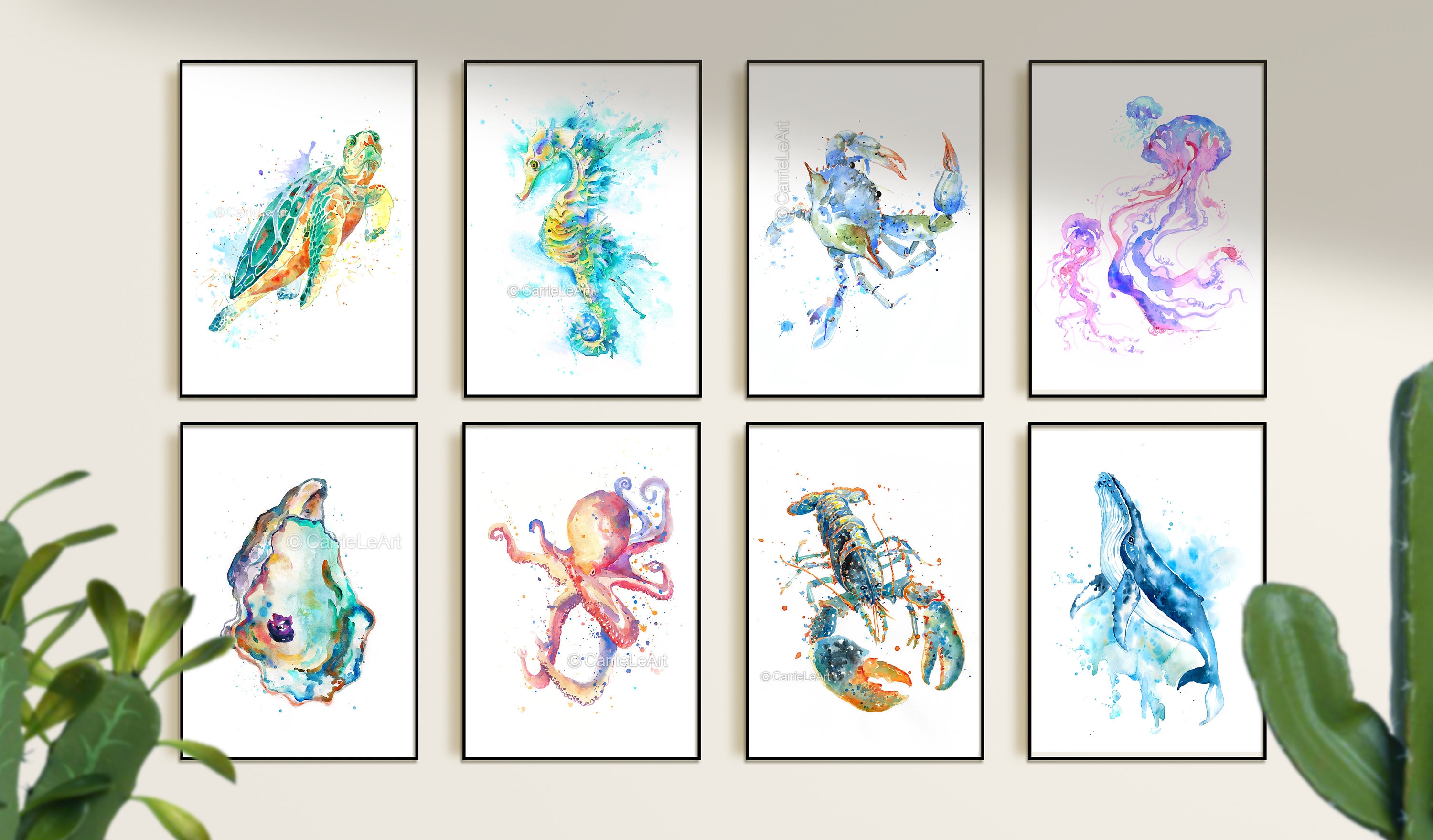 Watercolour Octopus, Octopus Watercolor Print, Octopus Art Print ...