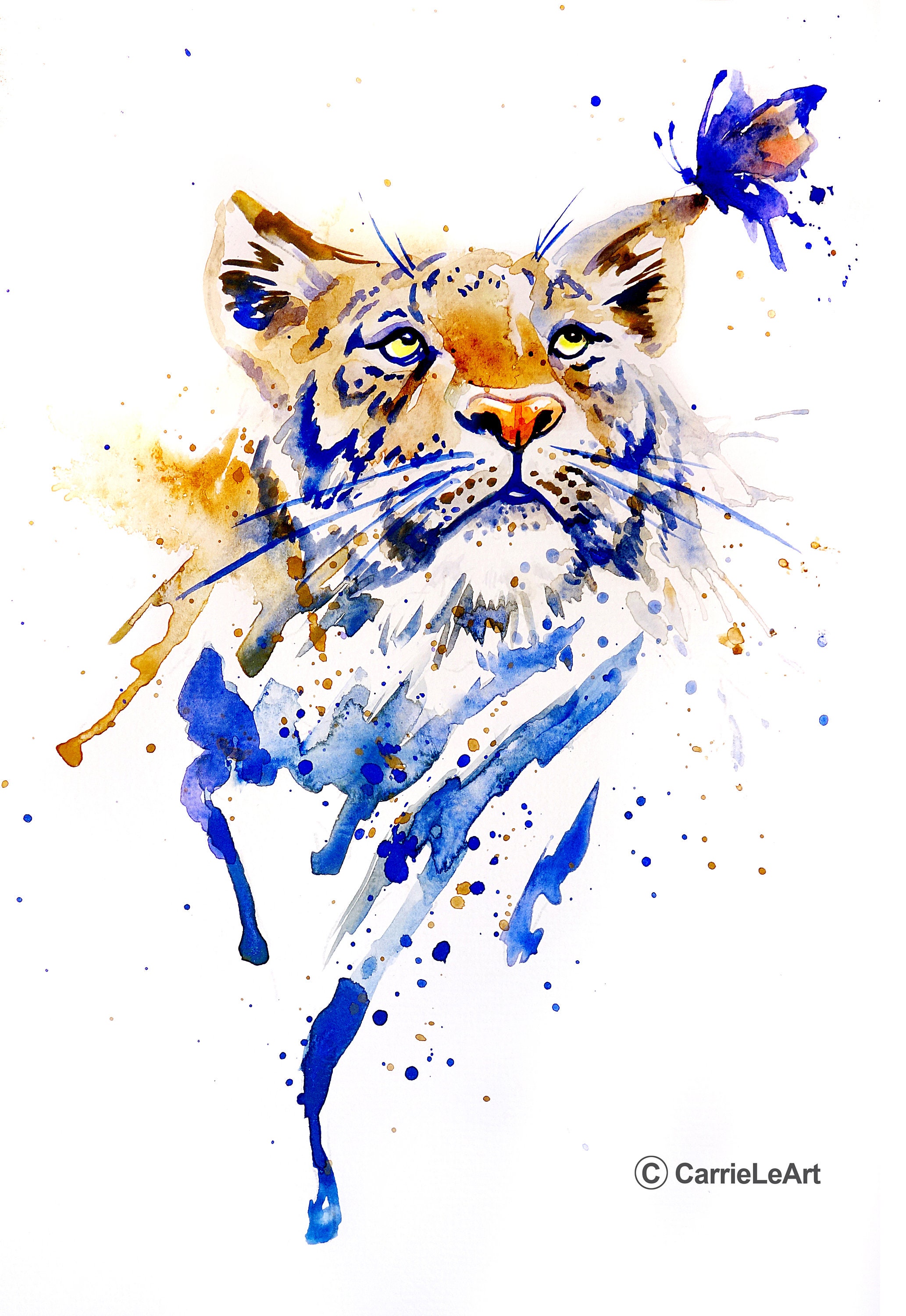 Watercolor Set of Wildlife Animal Prints, Wildlife Wall Art Set of 8 ...