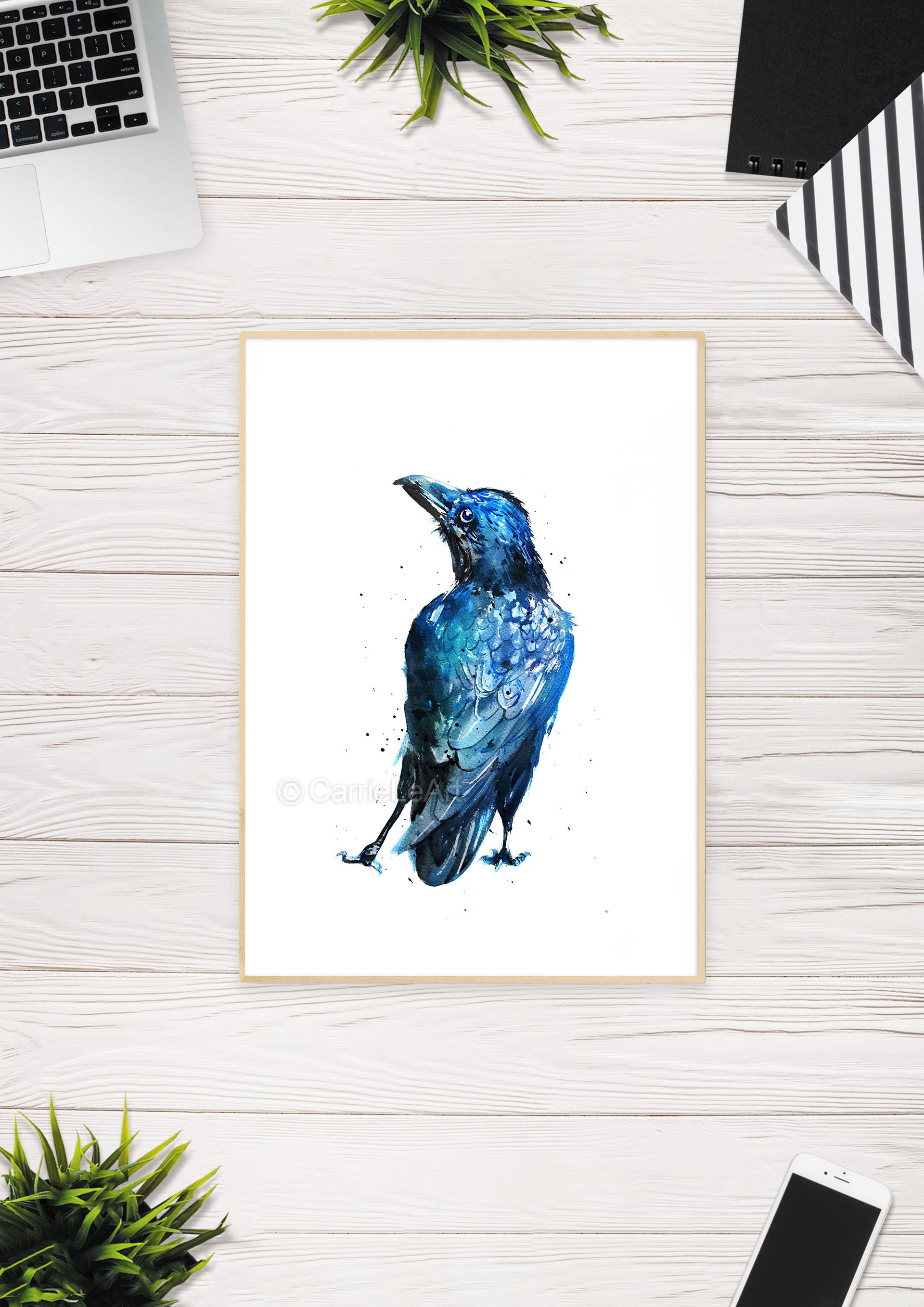 Raven Print Raven Art Raven Watercolour Raven Poster - Etsy