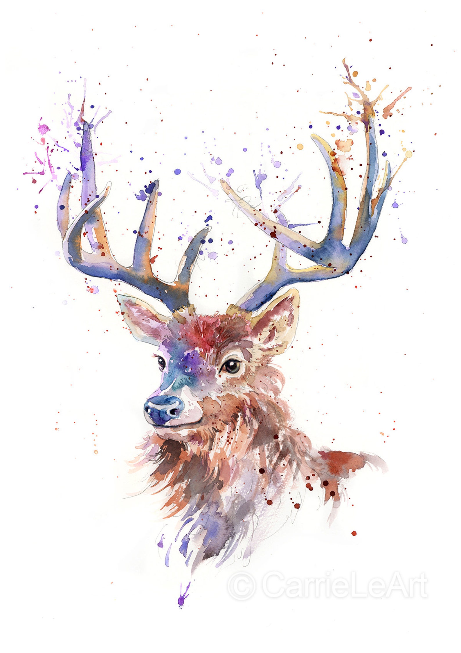 Watercolor Set of Wildlife Animal Prints, Wildlife Wall Art Set of 8 ...