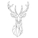 Buck Deer Head Geometric EMBROIDERY Design Animal Creative | Etsy