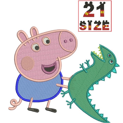 Peppa Pig EMBROIDERY Design Kid Peppa Pig Applique Design - Etsy