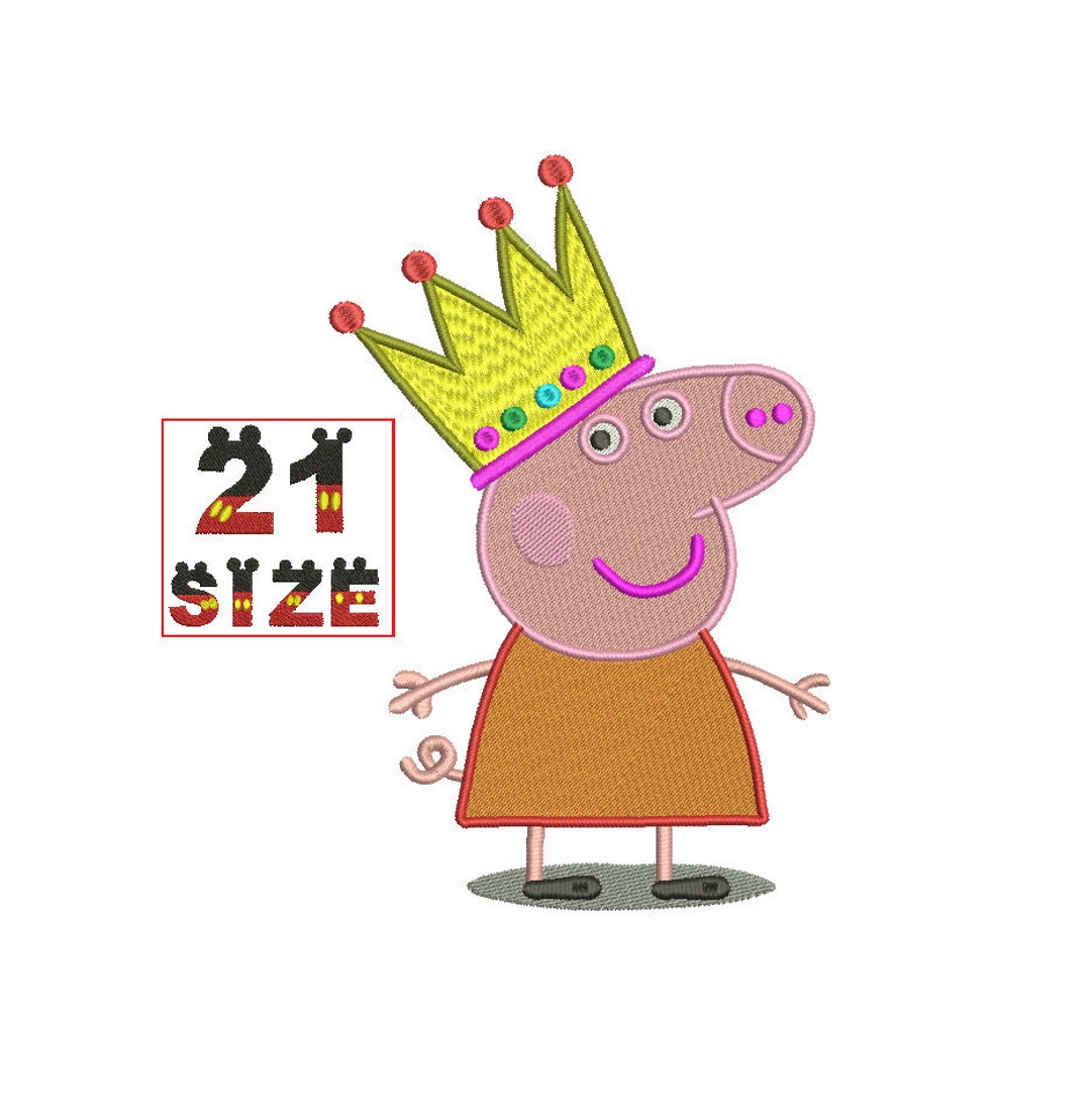 Peppa Pig EMBROIDERY Design Kid Peppa Pig Applique Design Embroidery ...