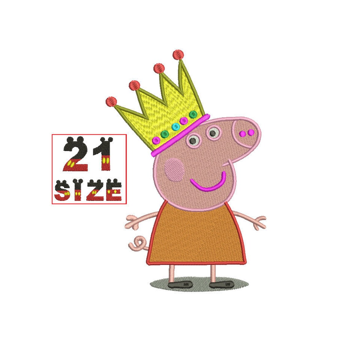 Peppa Pig EMBROIDERY Design Kid Peppa Pig Applique Design - Etsy