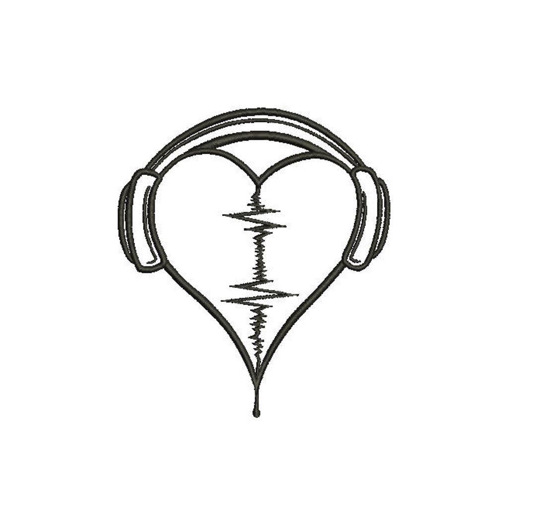 Beat Heart Music EMBROIDERY Design Floral Fill Design Embroidery ...