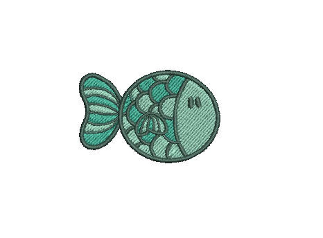Animal Cute Fish Full Filled Embroidery Design Embroidery Machine ...