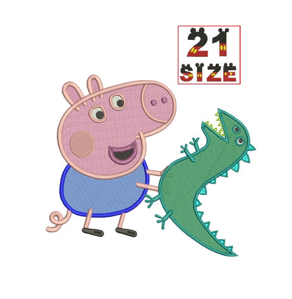 Peppa Pig EMBROIDERY Design Kid Peppa Pig Applique Design | Etsy