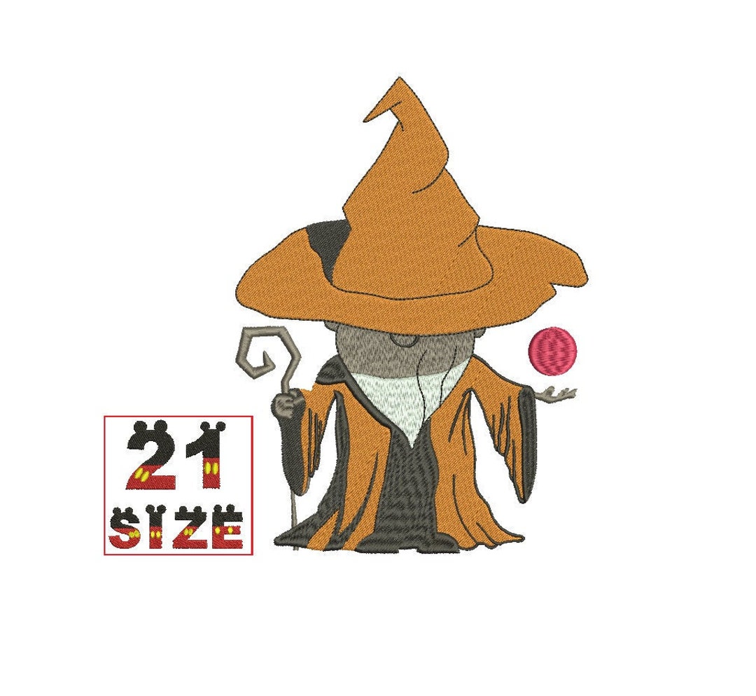 Baby Cartoon Kid Cute Character Wizard Embroidery Designs Embroidery ...