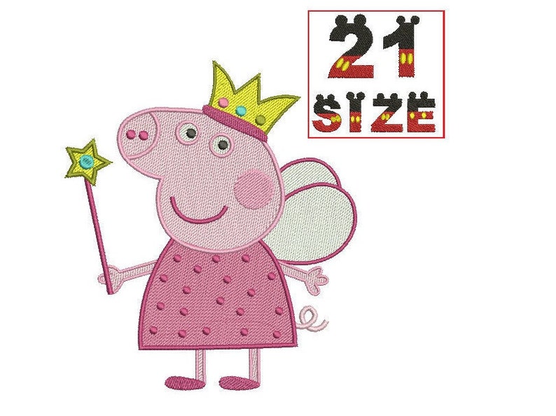 Peppa Pig BORDUURwerk Ontwerp Kid Peppa Pig Applique Design - Etsy België