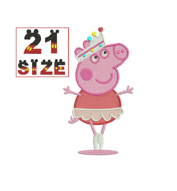 Peppa Pig EMBROIDERY Design Kid Peppa Pig Applique Design | Etsy