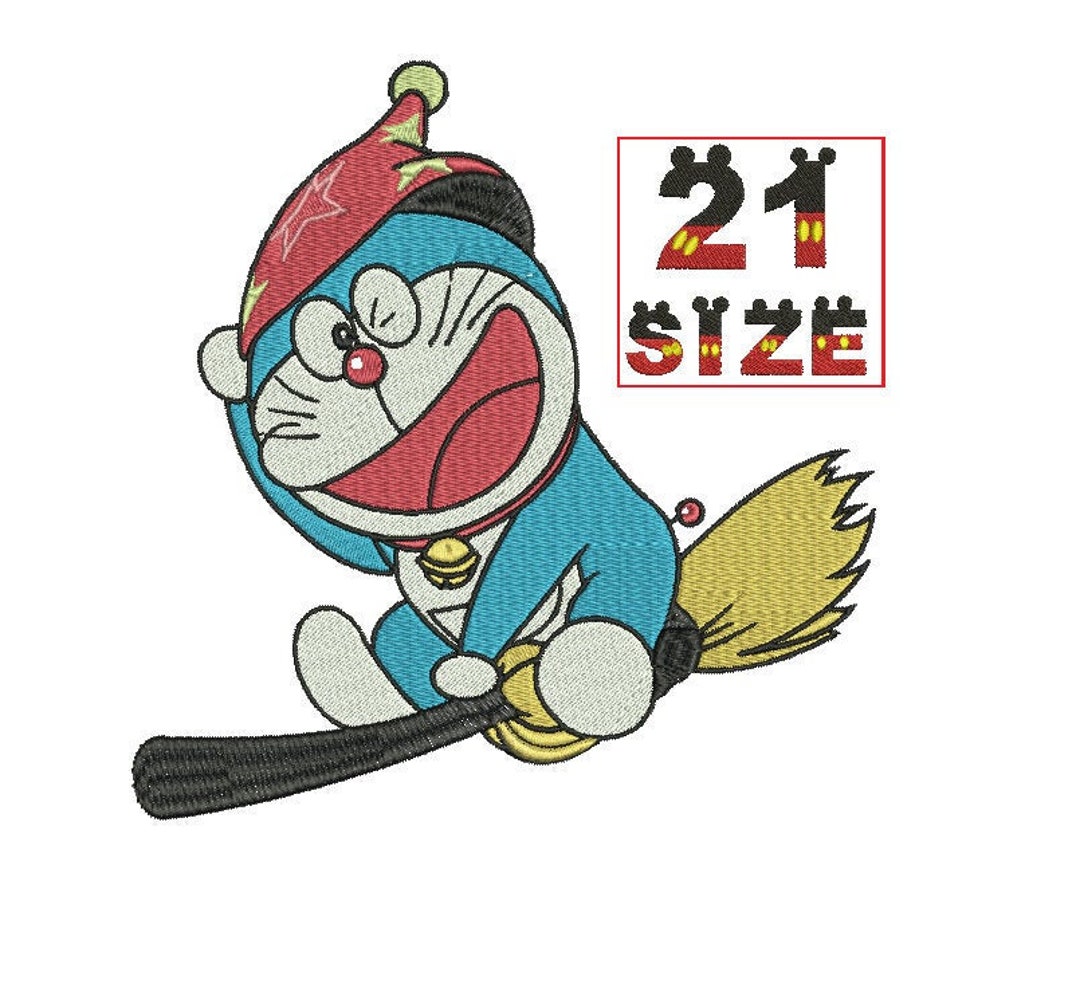 Baby Cartoon Kid Cute Character Wizard Doraemon Embroidery Designs ...