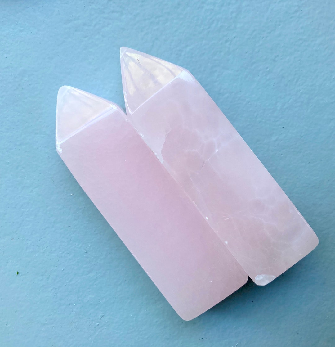 Pink Mangano Calcite Towers, Crystal Healing, Crystal Grid - Etsy