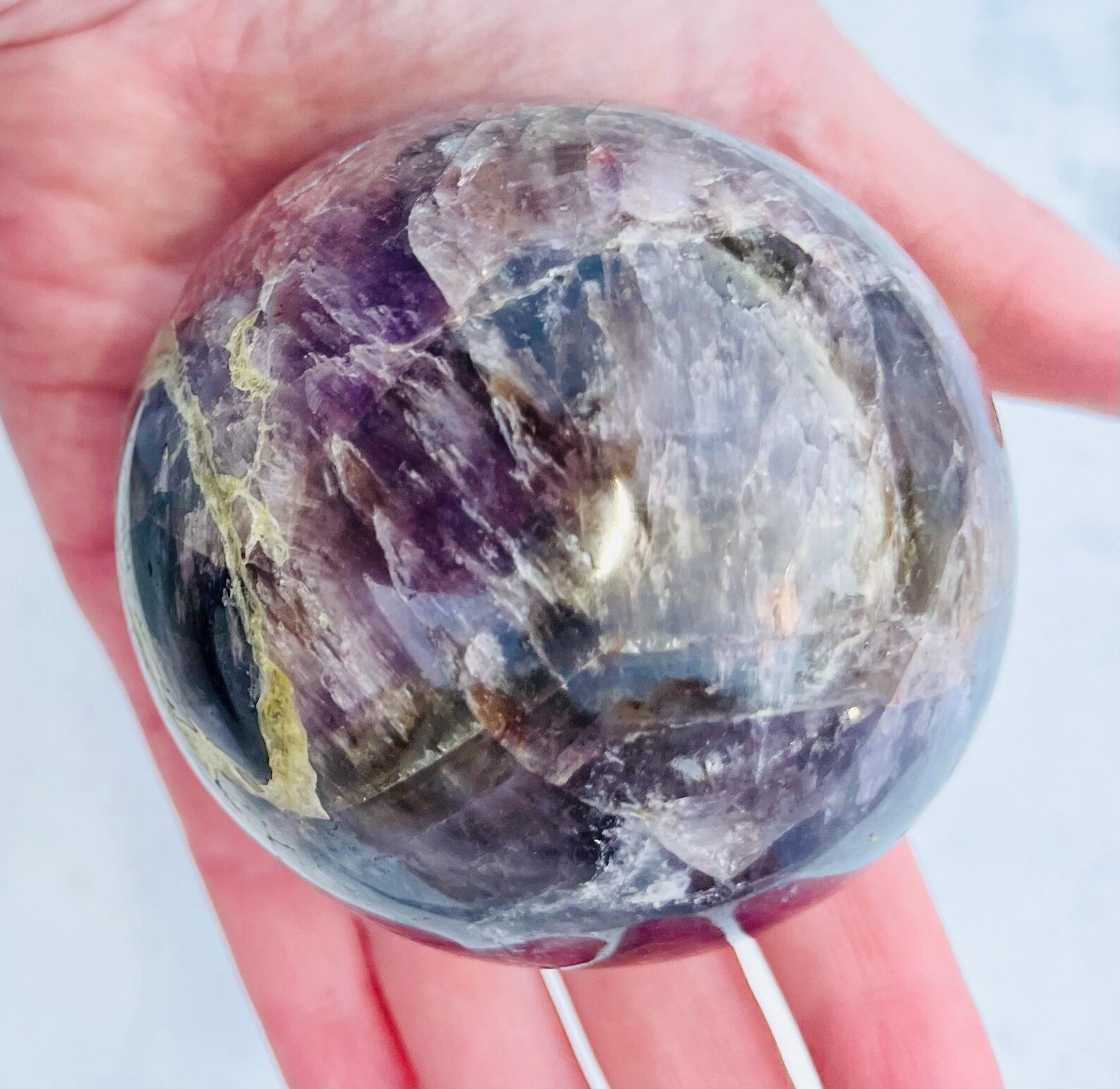 Super Seven Melody Stone Sphere, Polished Crystal Ball - Etsy