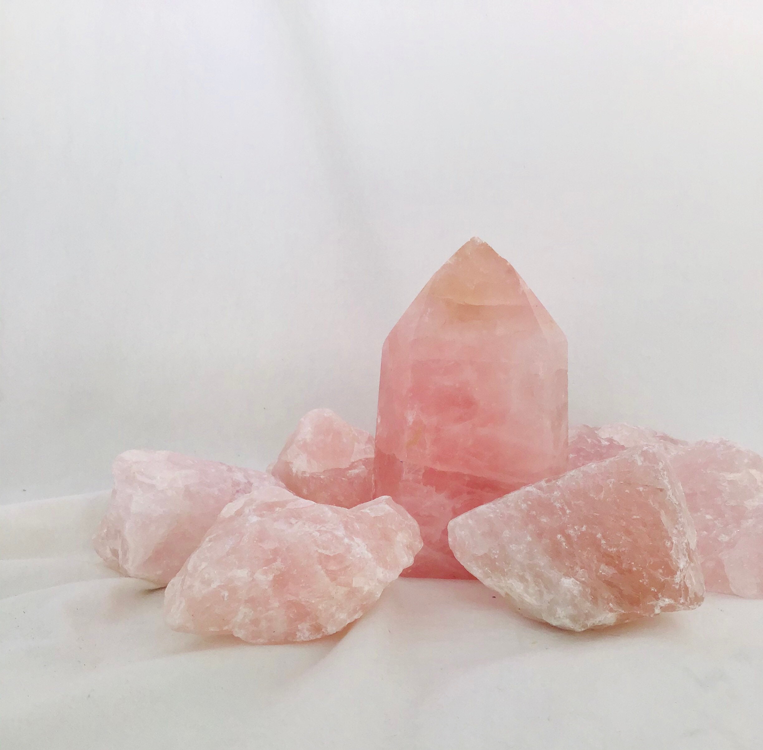 Raw Rose Quartz Crystals for Positive Energy Healing - Etsy