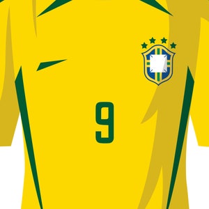 Brazil Classic Kits Football Team Poster Print Gift for Him | Etsy UK