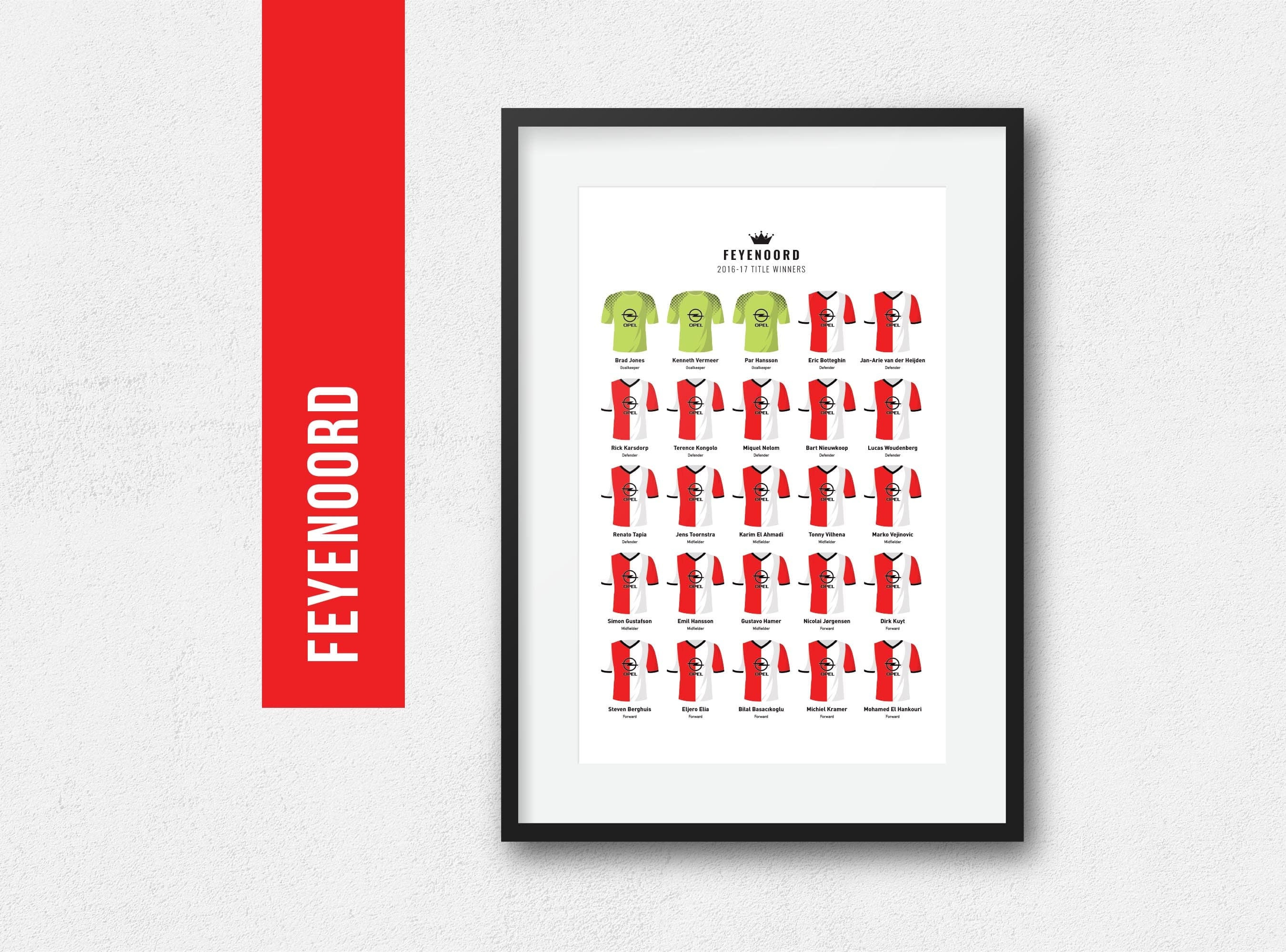 Feyenoord 2017 Title Winners Football Team Poster Print Gift - Etsy UK