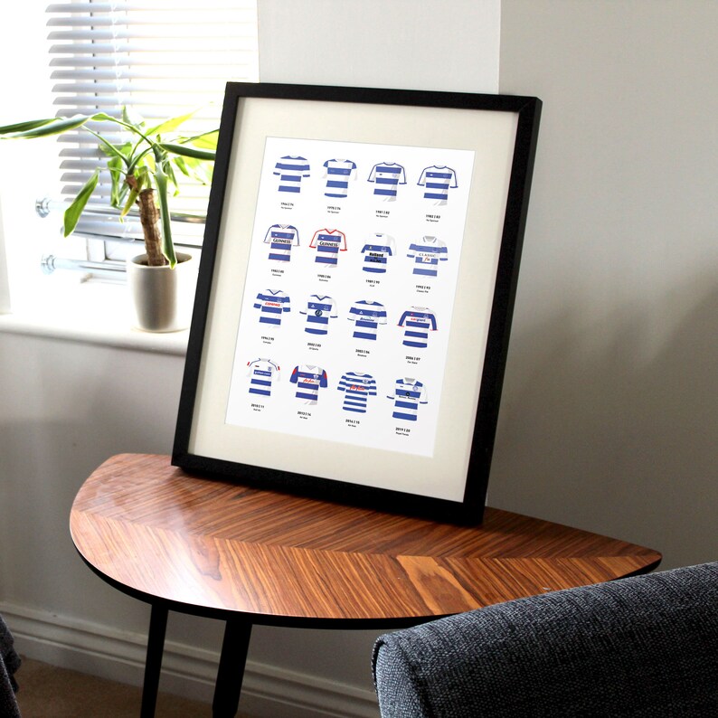 QPR Classic Kits Football Team Poster Print Gift for Him - Etsy UK