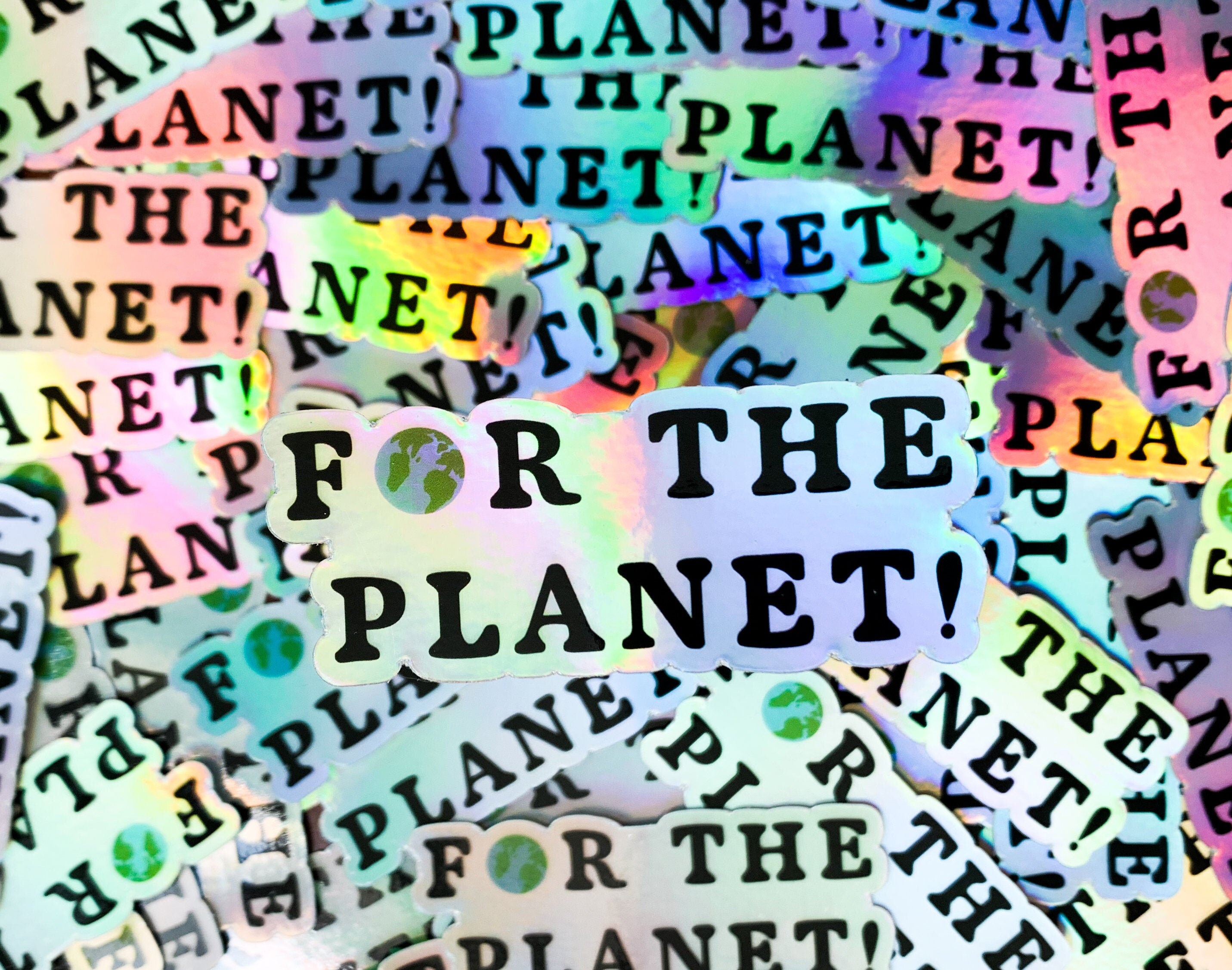 Holographic for the Planet! Sticker // Durable Waterproof Vinyl - Etsy