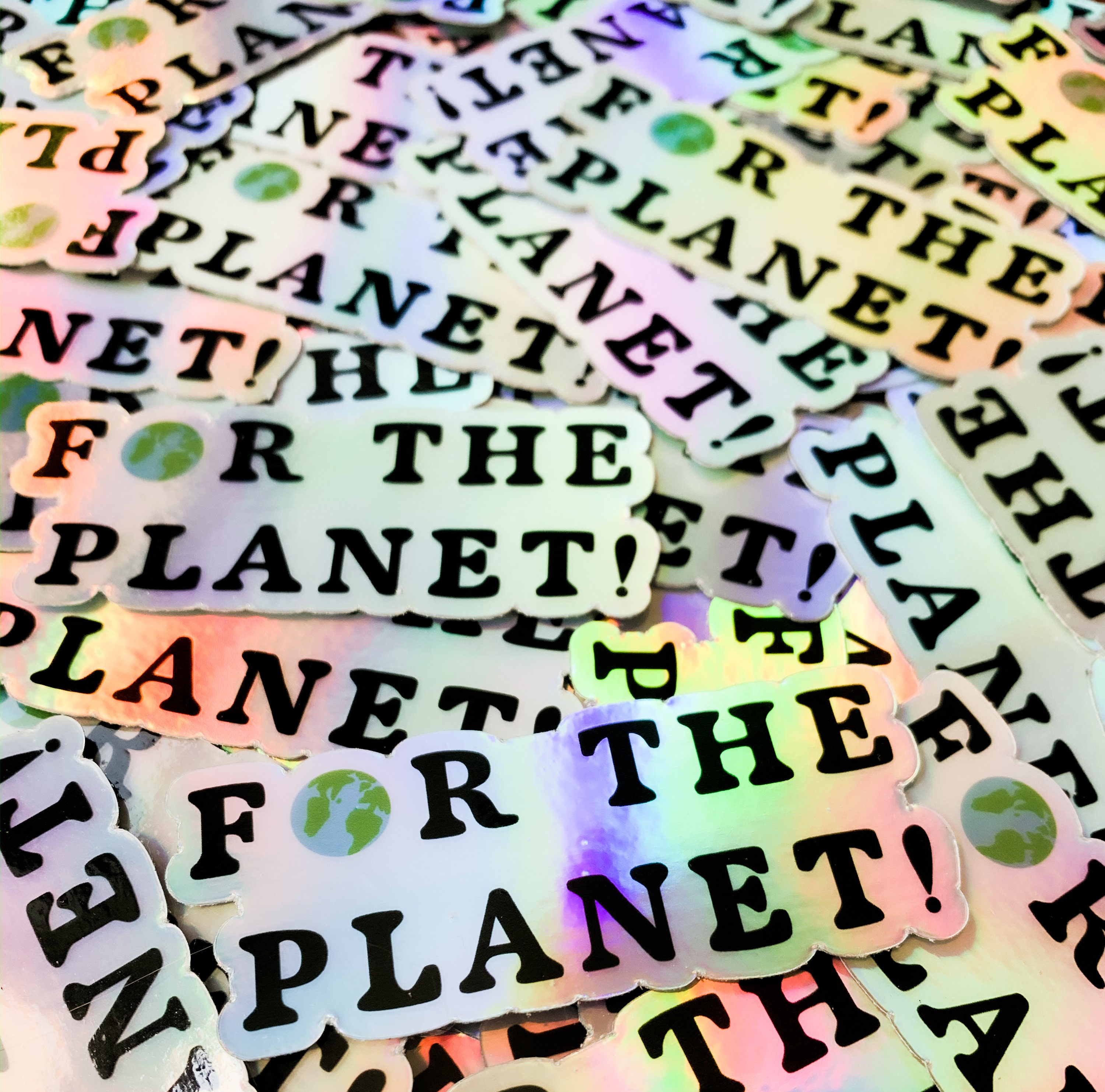 Holographic for the Planet! Sticker // Durable Waterproof Vinyl - Etsy